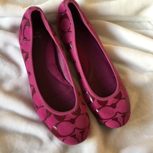 Coach | Shoes | Fuschia Super Comfy Coach Flats | Poshmark